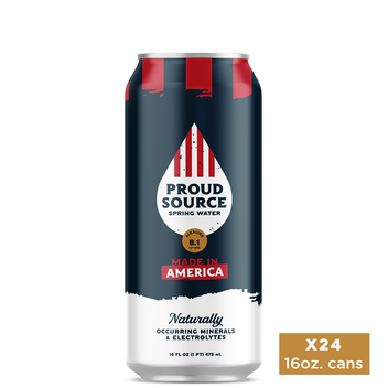 Made in America Alkaline Spring Water Cans (16 oz) | PROUD SOURCE WATER